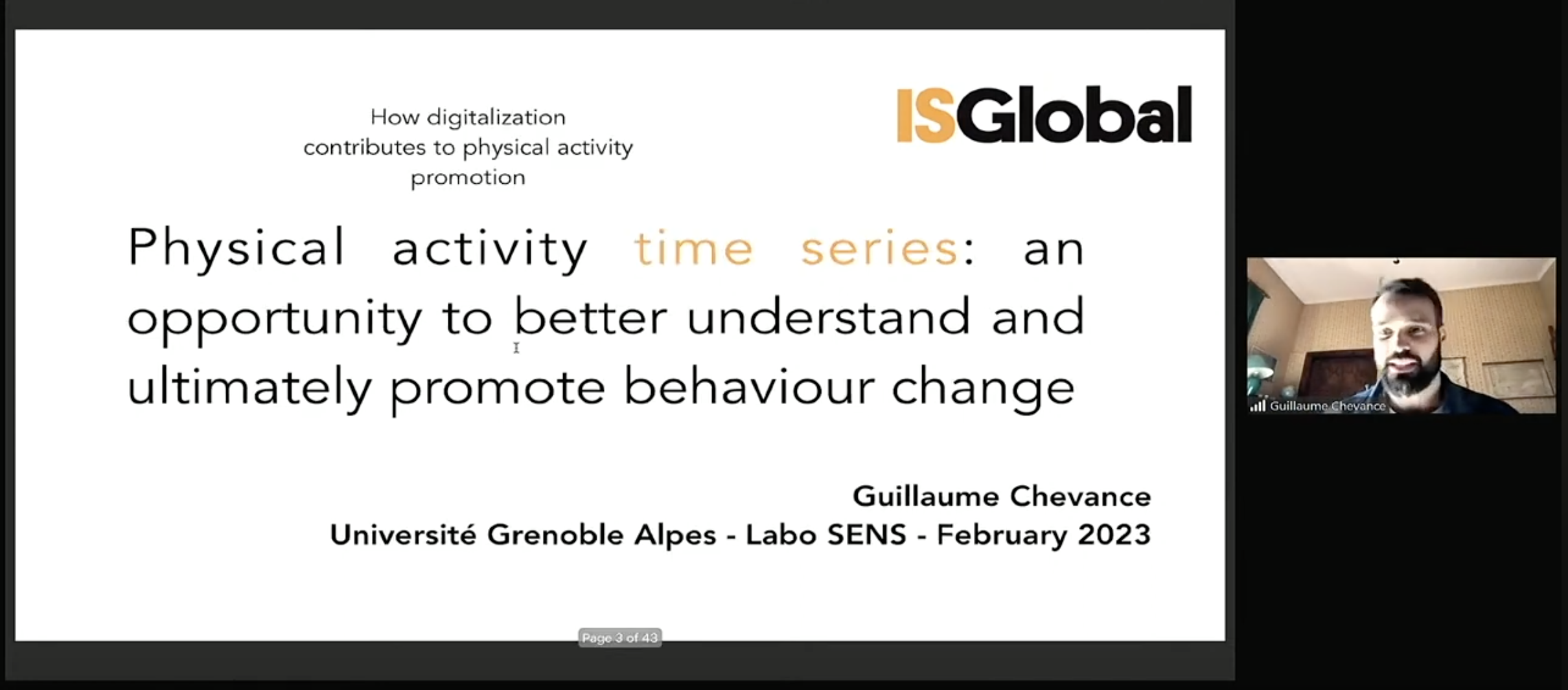 Video: why do we need time series (analyses) to better promote physical activity behavior change ...
